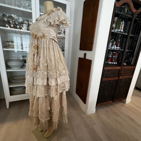 custom | Dresses | Custom Hand Beaded Top Dress And Full Length Skirt ...